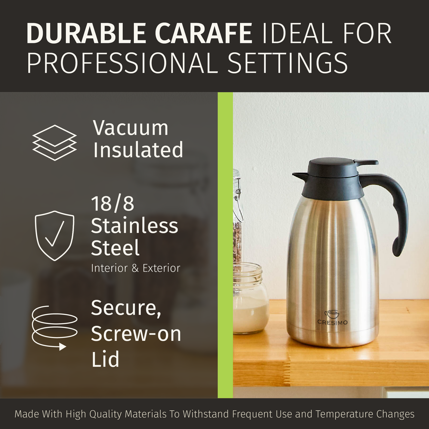 68 oz (2L) Stainless Steel Thermal Coffee Carafe – Cresimo