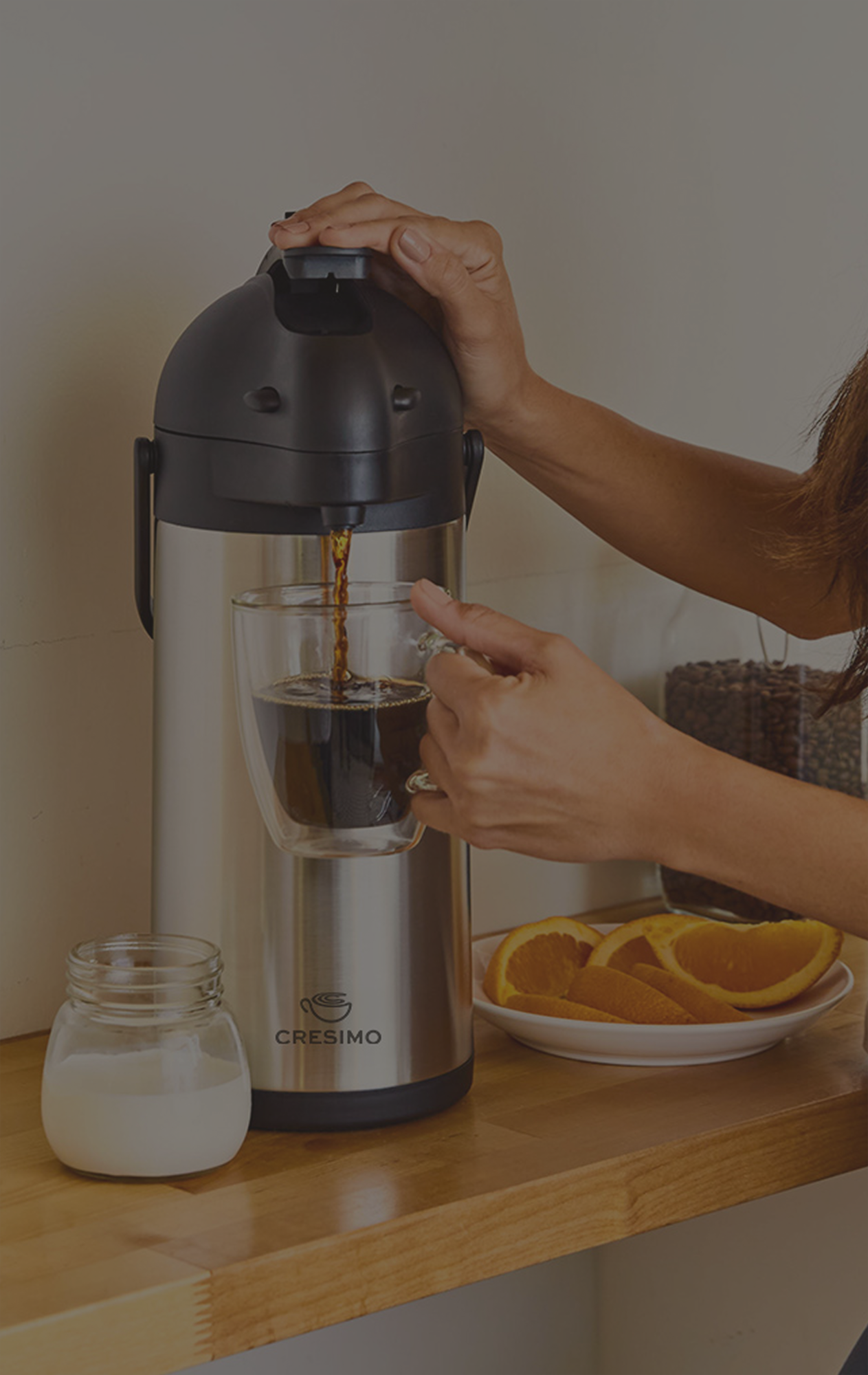 102oz (3L) Stainless Steel Airpot Coffee Carafe – Cresimo