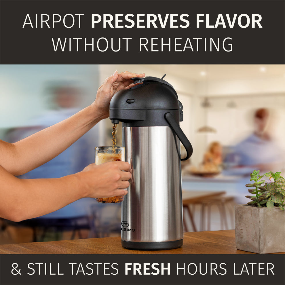 102oz (3L) Stainless Steel Airpot Coffee Carafe – Cresimo
