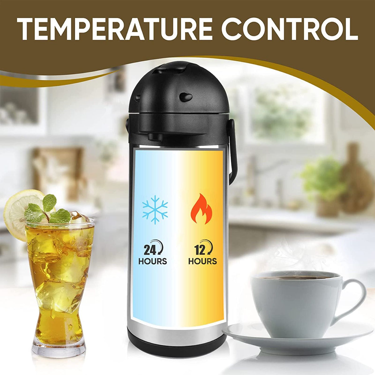 101 Oz (3L) Stainless Steel Thermal Airpot - Cresimo